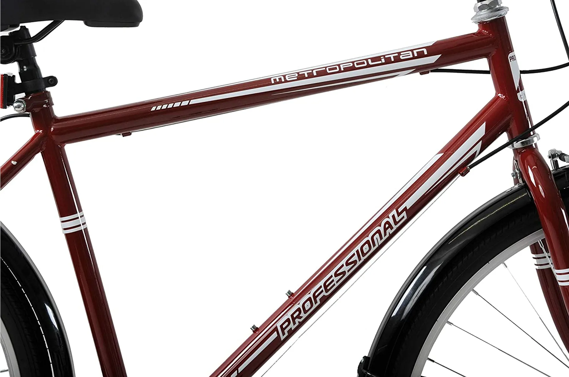 Professional Metropolitan 700c Commuter Hybrid Bike Maroon